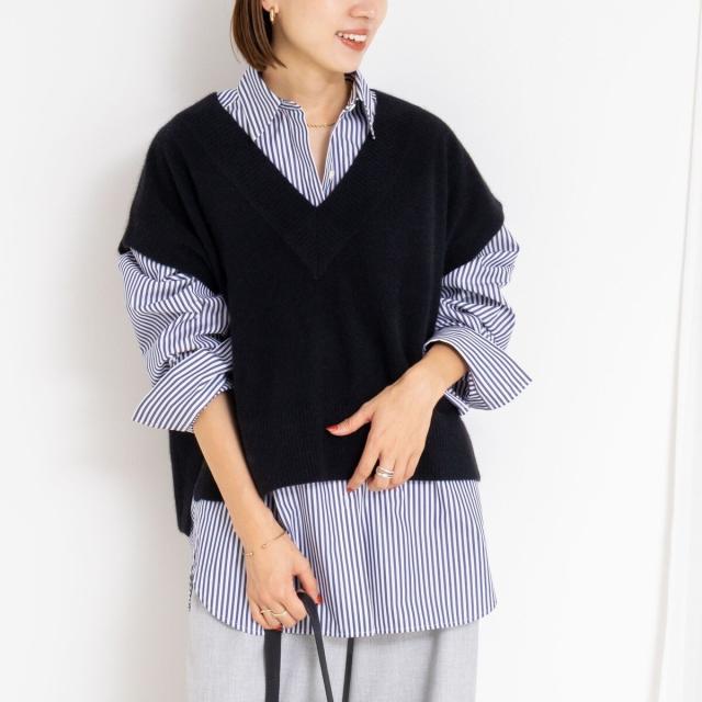セカンドノーリーズ（2nd NOLLEY’S）/ウォッシャブルヘアリーＶネックベスト