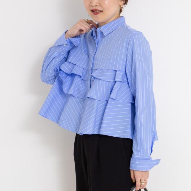 ノーリーズ（NOLLEY’S）/【MARILYN MOON/マリリーンムーン】layered raffle blouse
