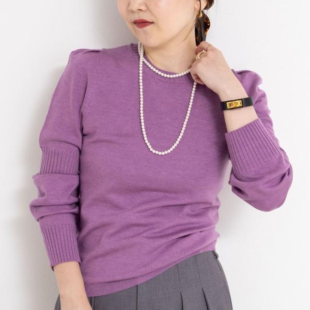 ノーリーズソフィー（NOLLEY’S sophi）/【MARILYN MOON/マリリーンムーン】14G wool modern sleeve top