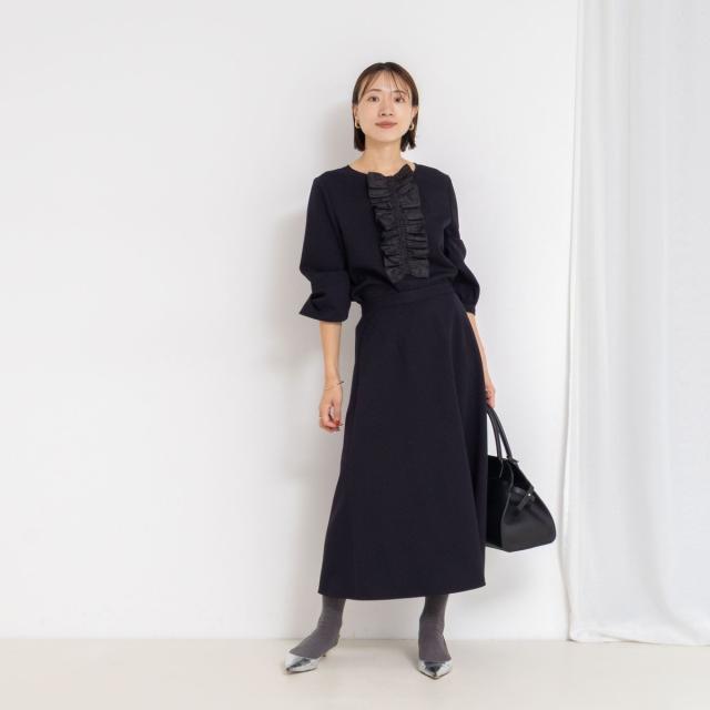 ノーリーズ（NOLLEY’S）/《セットアップ対応》ウォッシャブルウール調フレアスカート