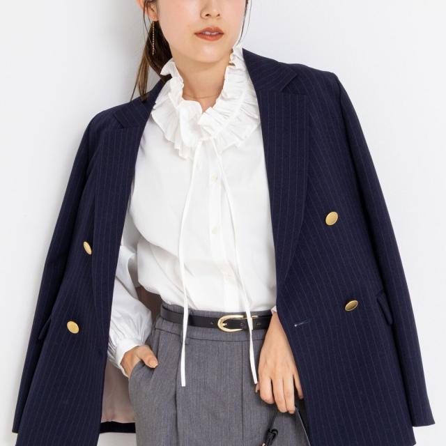 ノーリーズ（NOLLEY’S）/ウォッシャブル襟フリルブラウス