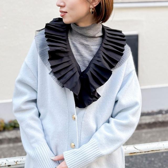 ノーリーズ（NOLLEY’S）/タフタ＆チュールプリーツつけ襟