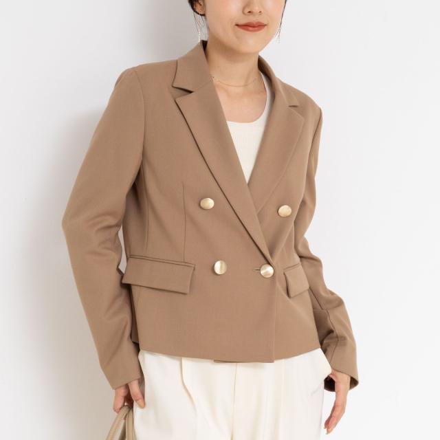 ノーリーズソフィー（NOLLEY’S sophi）/《セットアップ対応》ウォッシャブルウール混ツイルショートジャケット