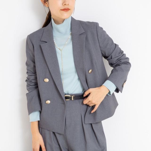 ノーリーズソフィー（NOLLEY’S sophi）/《セットアップ対応》ウォッシャブルウール混ツイルショートジャケット