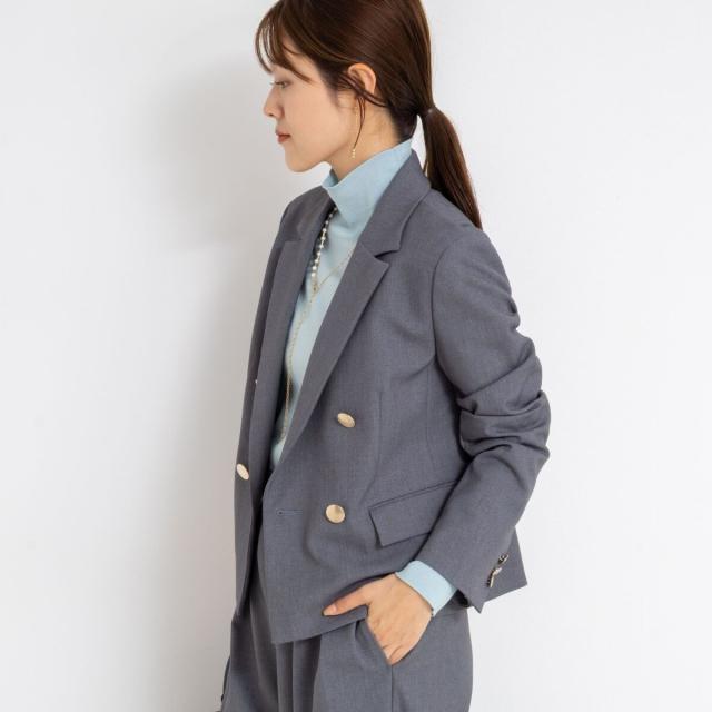 ノーリーズソフィー（NOLLEY’S sophi）/《セットアップ対応》ウォッシャブルウール混ツイルショートジャケット