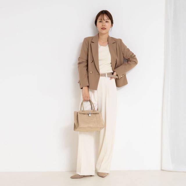 ノーリーズソフィー（NOLLEY’S sophi）/《セットアップ対応》ウォッシャブルウール混ツイルショートジャケット