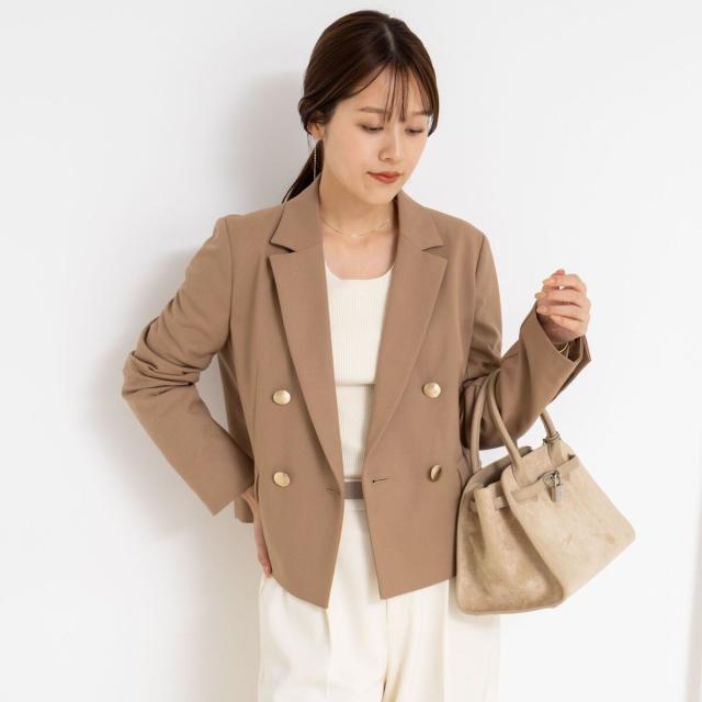 ノーリーズソフィー（NOLLEY’S sophi）/《セットアップ対応》ウォッシャブルウール混ツイルショートジャケット