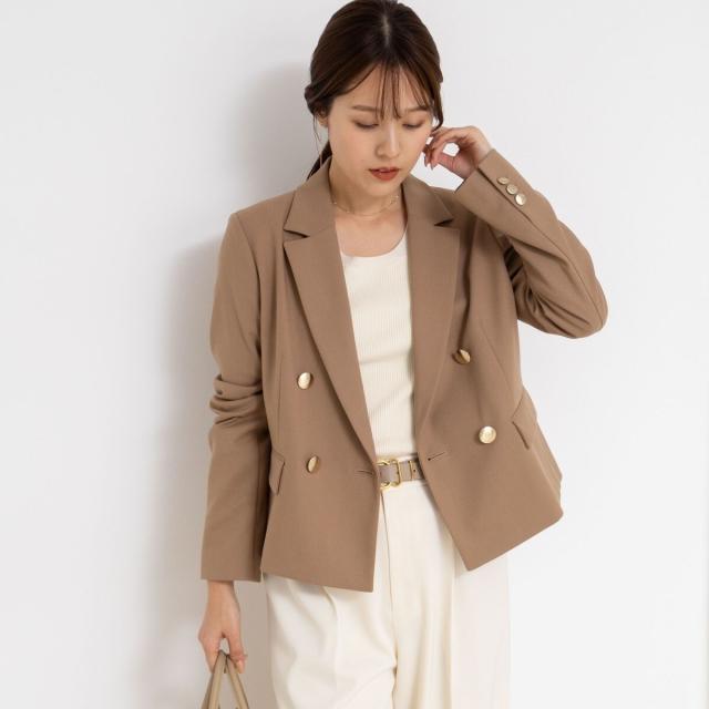 ノーリーズソフィー（NOLLEY’S sophi）/《セットアップ対応》ウォッシャブルウール混ツイルショートジャケット