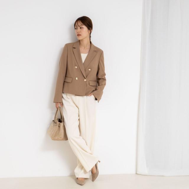 ノーリーズソフィー（NOLLEY’S sophi）/《セットアップ対応》ウォッシャブルウール混ツイルショートジャケット