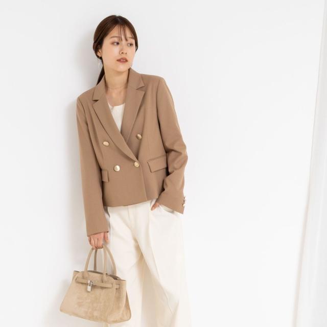 ノーリーズソフィー（NOLLEY’S sophi）/《セットアップ対応》ウォッシャブルウール混ツイルショートジャケット