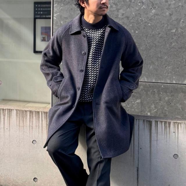 ノーリーズ グッドマン（NOLLEY’S goodman）/《ビジカジ対応》尾州ビーバーステンカラーコート 25AW