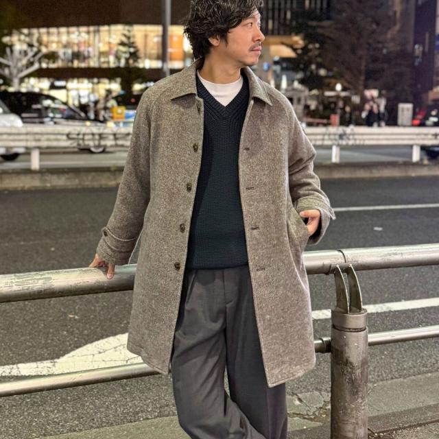 ノーリーズ グッドマン（NOLLEY’S goodman）/《ビジカジ対応》尾州ビーバーステンカラーコート 25AW