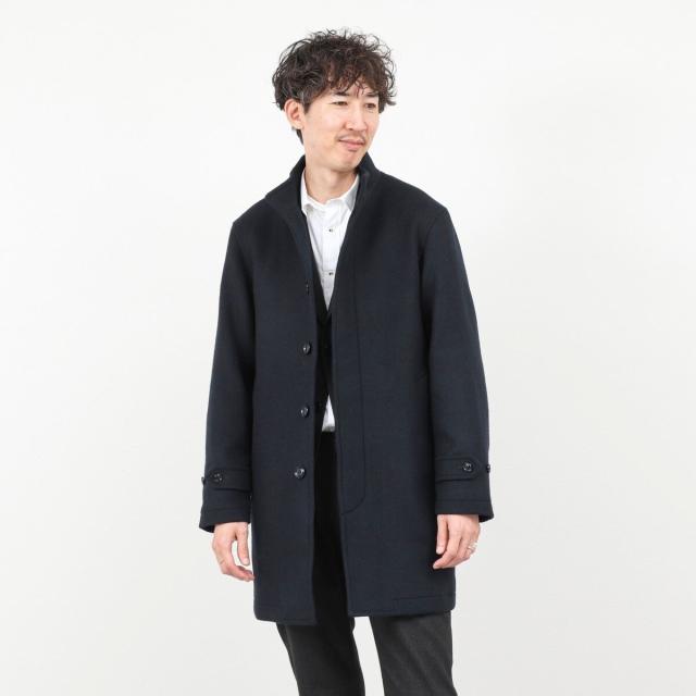 ノーリーズ グッドマン（NOLLEY’S goodman）/《ビジカジ対応》尾州ビーバースタンドカラーコート 25AW