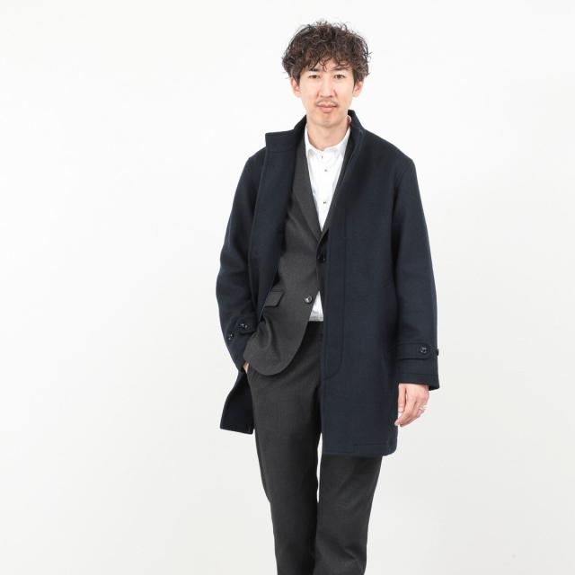 ノーリーズ グッドマン（NOLLEY’S goodman）/《ビジカジ対応》尾州ビーバースタンドカラーコート 25AW