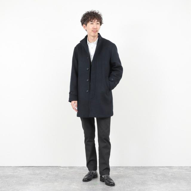 ノーリーズ グッドマン（NOLLEY’S goodman）/《ビジカジ対応》尾州ビーバースタンドカラーコート 25AW