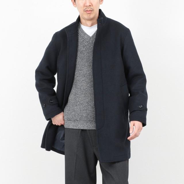 ノーリーズ グッドマン（NOLLEY’S goodman）/《ビジカジ対応》尾州ビーバースタンドカラーコート 25AW