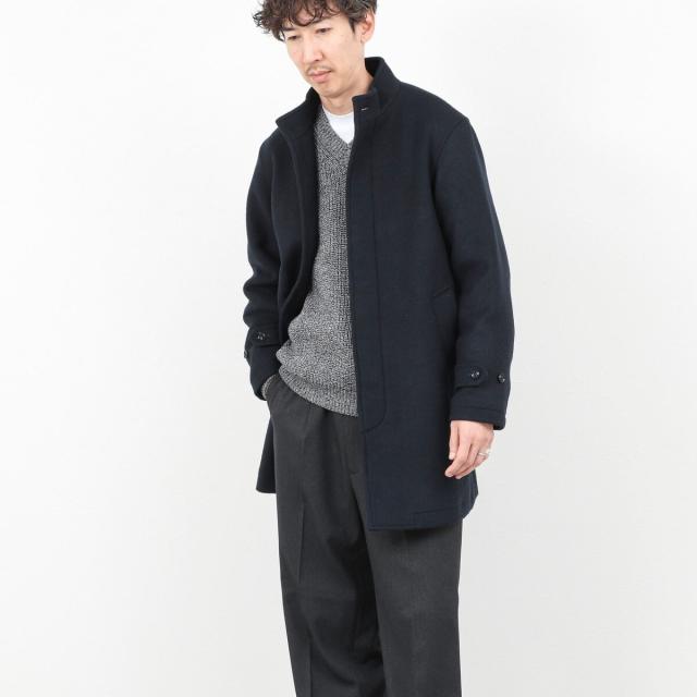 ノーリーズ グッドマン（NOLLEY’S goodman）/《ビジカジ対応》尾州ビーバースタンドカラーコート 25AW