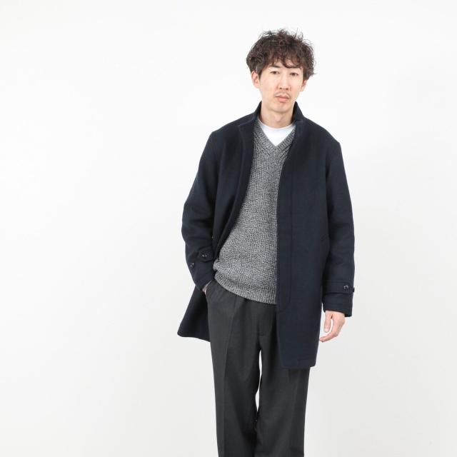 ノーリーズ グッドマン（NOLLEY’S goodman）/《ビジカジ対応》尾州ビーバースタンドカラーコート 25AW