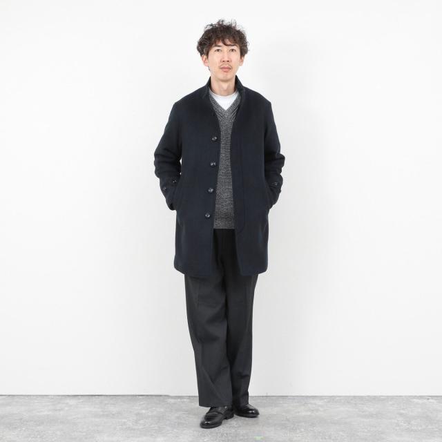 ノーリーズ グッドマン（NOLLEY’S goodman）/《ビジカジ対応》尾州ビーバースタンドカラーコート 25AW