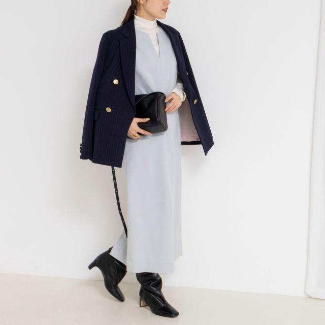 ノーリーズ（NOLLEY’S）/ウォッシャブルフラノ風ジャンパーワンピース