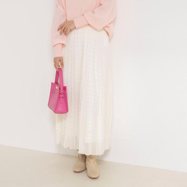 ノーリーズ（NOLLEY’S）/ウォッシャブルラメカットドビープリーツスカート