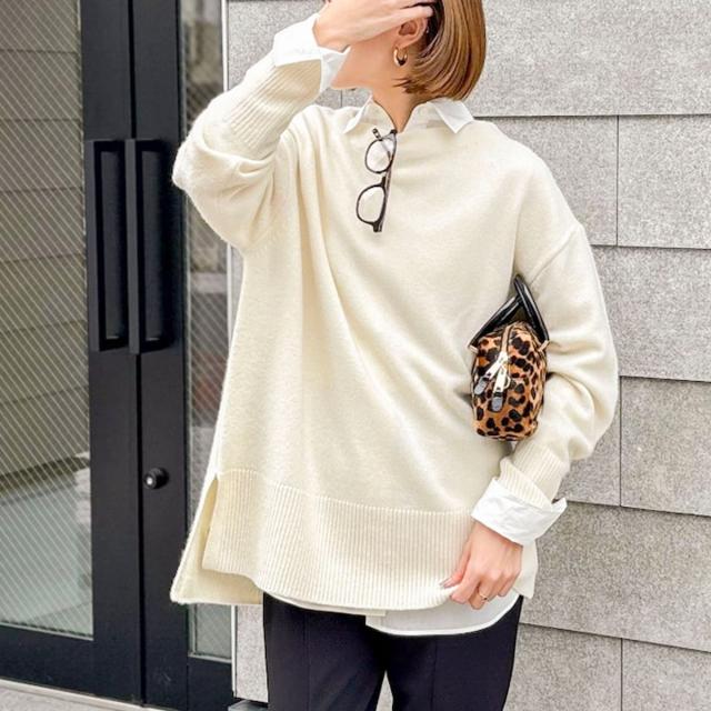 セカンドノーリーズ（2nd NOLLEY’S）/ウールナイロンロング丈プルオーバー