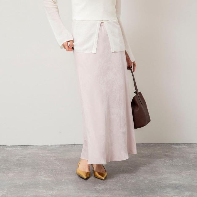 ノーリーズソフィー（NOLLEY’S sophi）/ウォッシャブルスエードサテンナロースカート