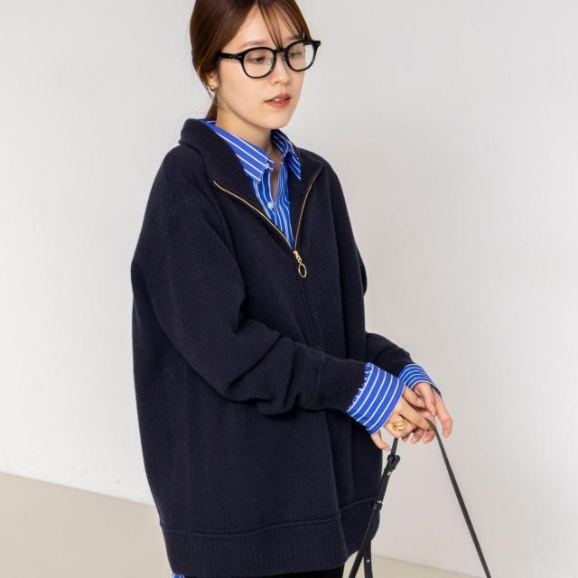 リエミラー（Rie Miller）/《手洗い可能》ハーフZIPプルオーバー