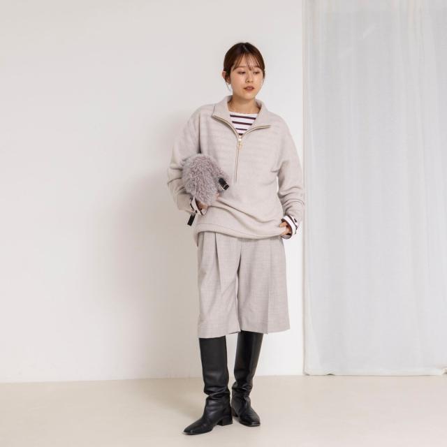 リエミラー（Rie Miller）/《手洗い可能》ハーフZIPプルオーバー