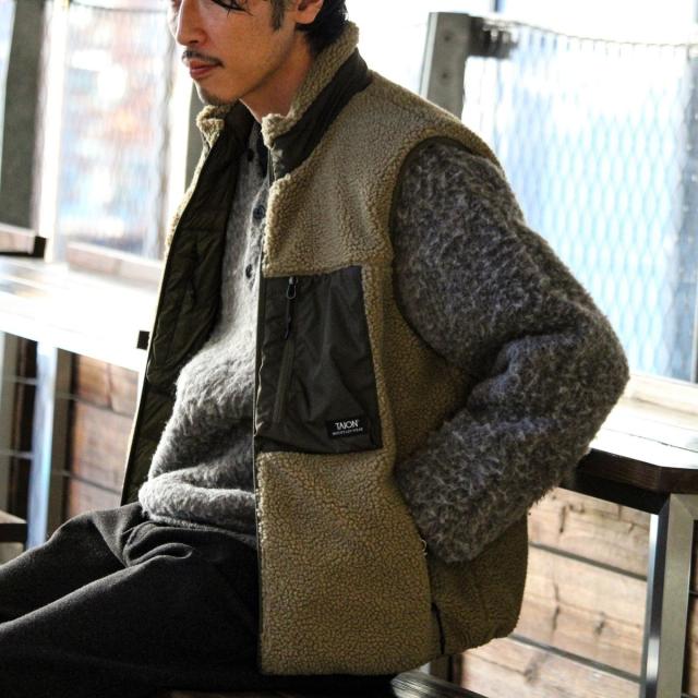 フレディ＆グロスター（FREDY&GLOSTER）/【2WAYで着回せる】【UNISEX】GLOSTER配色別注 TAIONボア×ダウンベスト