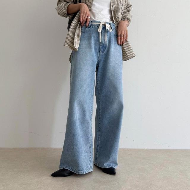 フレディエミュ（fredy emue）/ドロストデニムパンツ