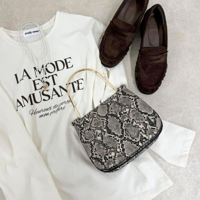 フレディエミュ（fredy emue）/【LE VERNIS/ル・ベルニ】メタルハンドルオーバーフラップバッグ