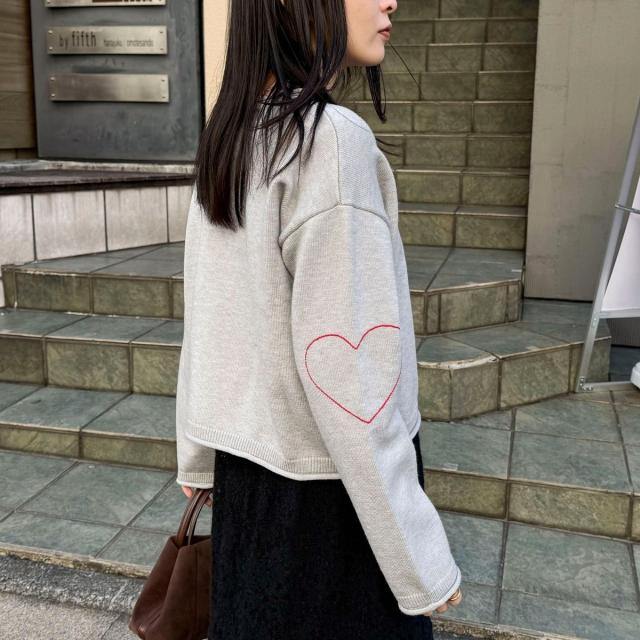 フレディエミュ（fredy emue）/【新色追加！/主役級ニット】ハートステッチニットプルオーバー
