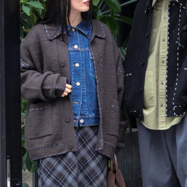 グロスター（GLOSTER）/【ユニセックス対応】ハンドステッチニットジャケット