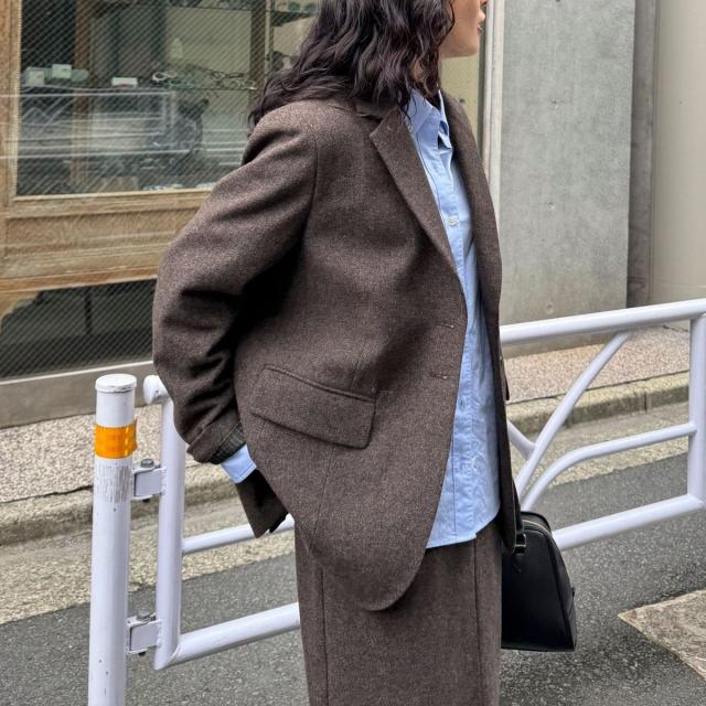 フレディエミュ（fredy emue）/《セットアップ対応》ツィードオーバージャケット