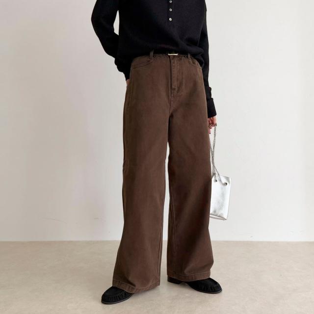 フレディエミュ（fredy emue）/コットンツイルストレートパンツ