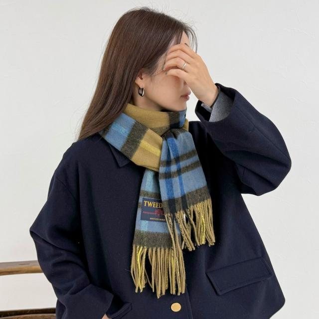 フレディエミュ（fredy emue）/【TWEED MILL/ツイードミル】ウールチェックストール48