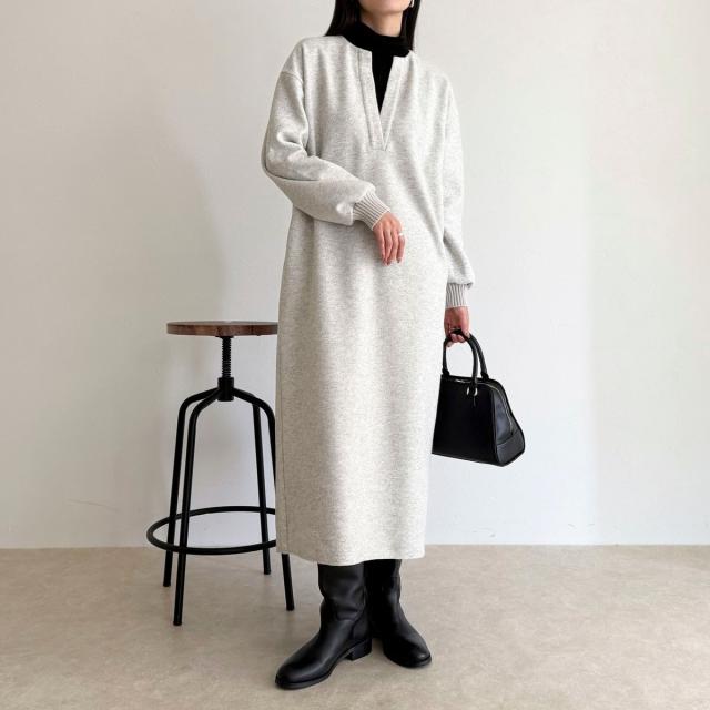 フレディエミュ（fredy emue）/ソフトニットメルトンワンピース