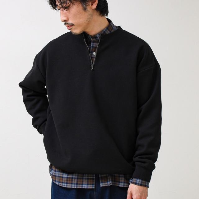 グロスター（GLOSTER）/ワッフルフリース ハーフジッププルオーバー