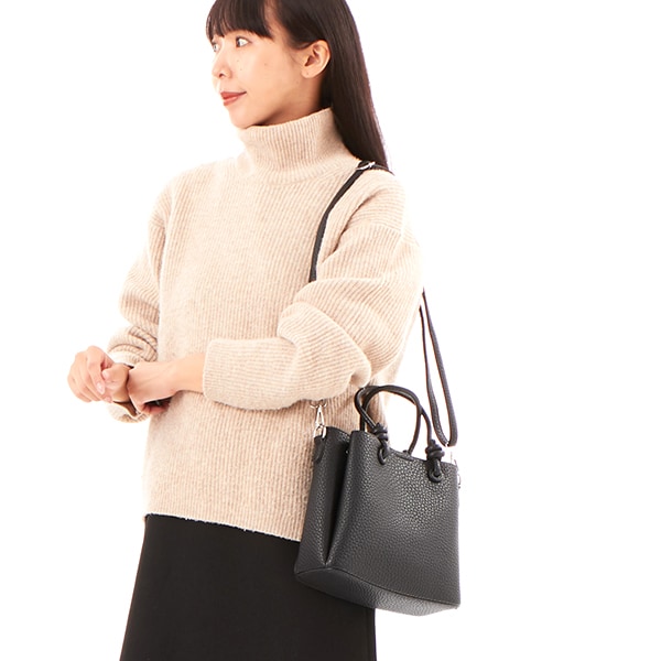 キュリ ビスキュイ（CURI BISCUI）/結びハンドルデザイン 3層仕様 2WAY バッグ