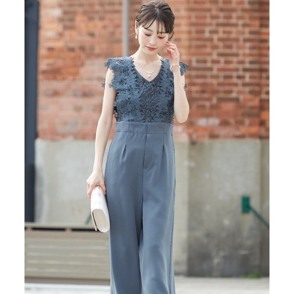 リュクス　ブリエ（Luxe brille）/レースショルダーハイウエストオールインワン