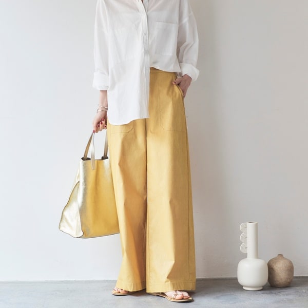 ドゥ アルシーヴ（Doux archives）/ストレッチリネンベイカーパンツ