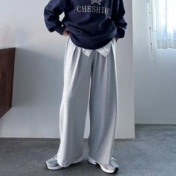 ドゥ アルシーヴ（Doux archives）/裏起毛発熱タックワイドパンツ