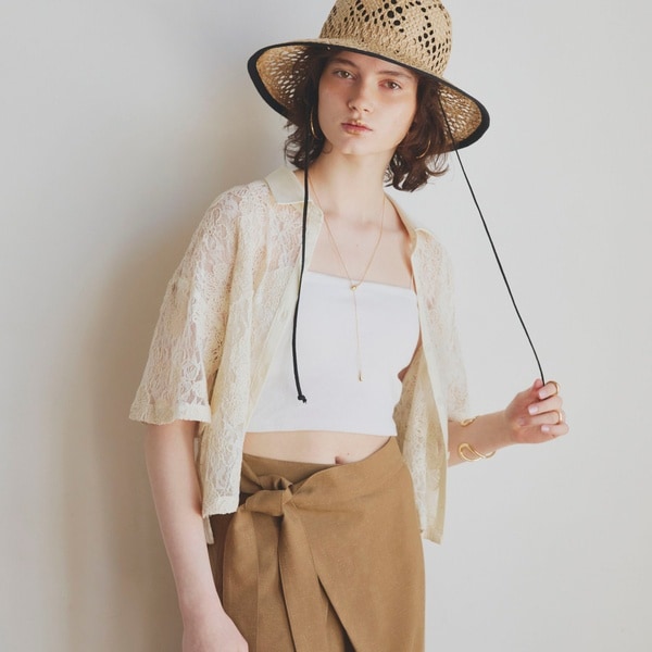 ドゥ アルシーヴ（Doux archives）/コードレースクロップドシャツ