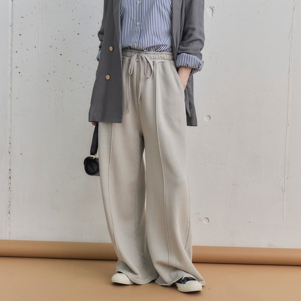 ドゥ アルシーヴ（Doux archives）/ピグメントセンターシームワイドパンツ