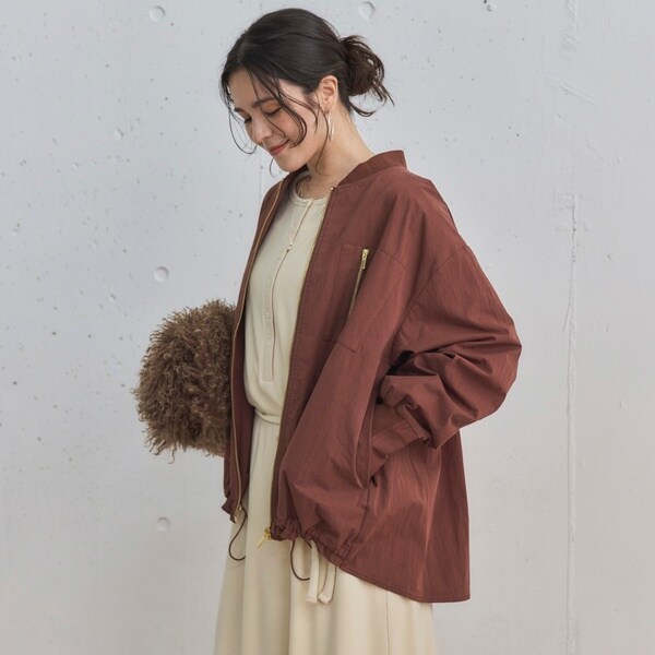 ドゥ アルシーヴ（Doux archives）/バックギャザーミドルMA−1 ブルゾン