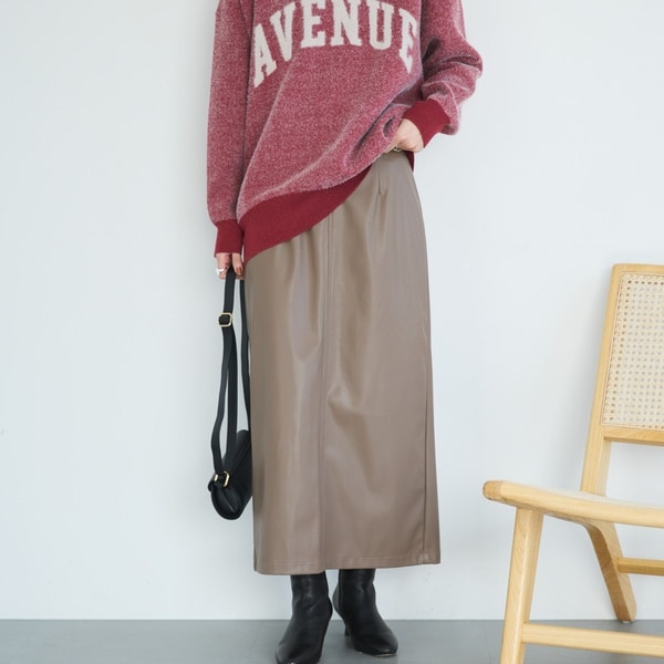 ドゥ アルシーヴ（Doux archives）/ストレッチレザータイトスカート