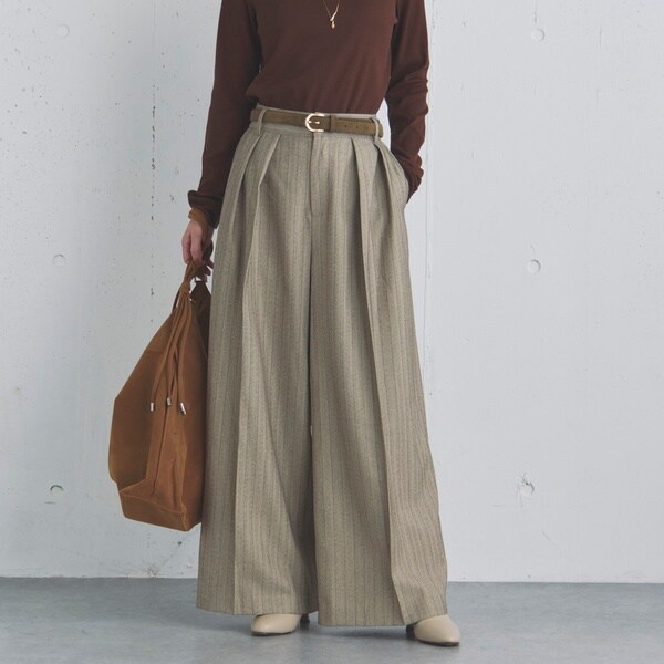 ドゥ アルシーヴ（Doux archives）/ストライプ２タックパンツ