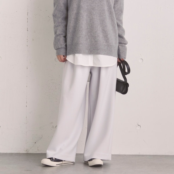 ドゥ アルシーヴ（Doux archives）/ボンディングツータックワイドパンツ