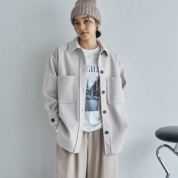 ドゥ アルシーヴ（Doux archives）/ジャージメルトンシャツジャケット